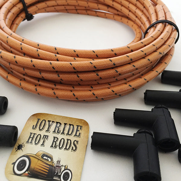 Vintage Cloth Covered Spark Plug Wire Kit For ELECTRONIC IGNITION SYST ...