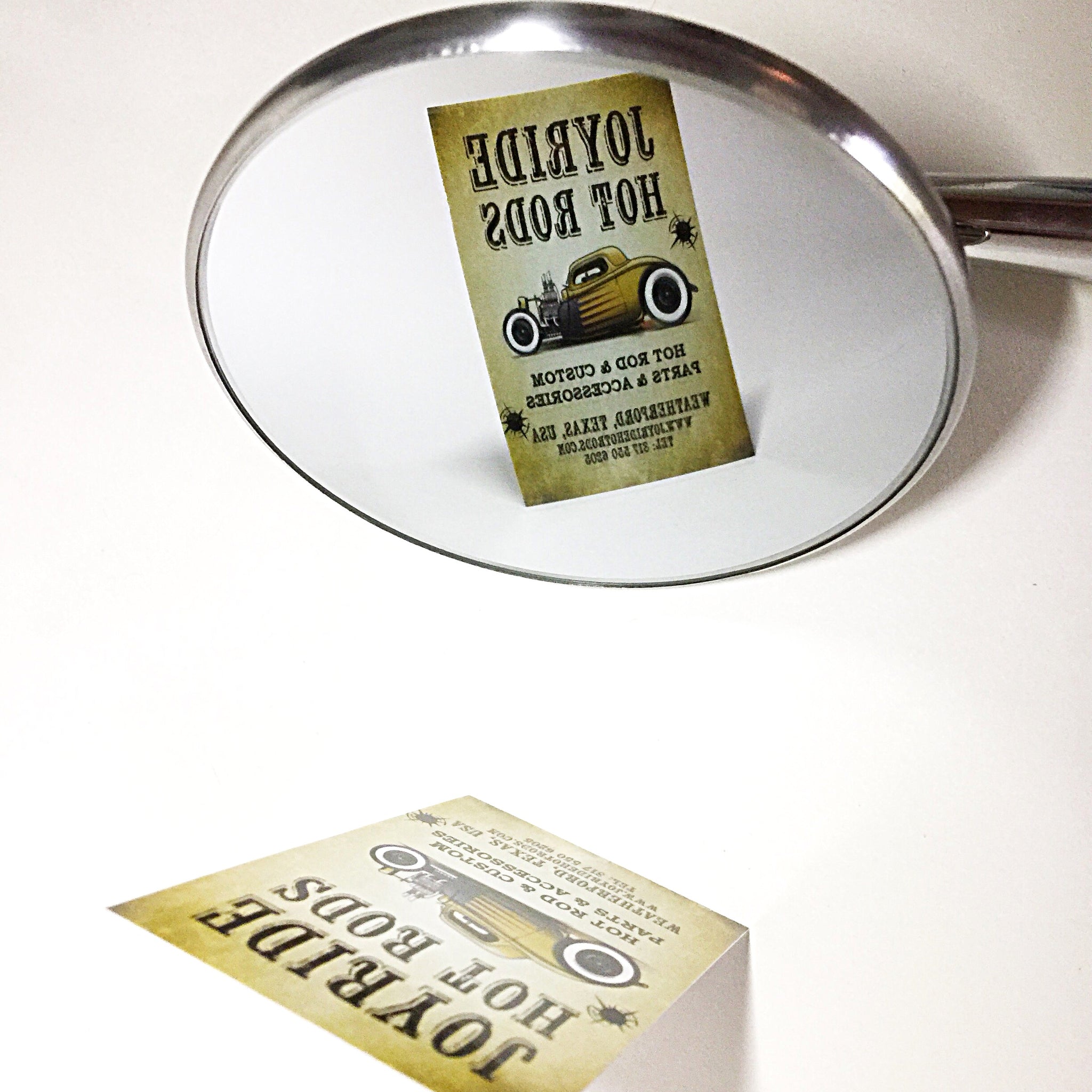 Car Door Mirror 2-Pair (4 Total) Chrome Round Peep Mirrors With Long ...